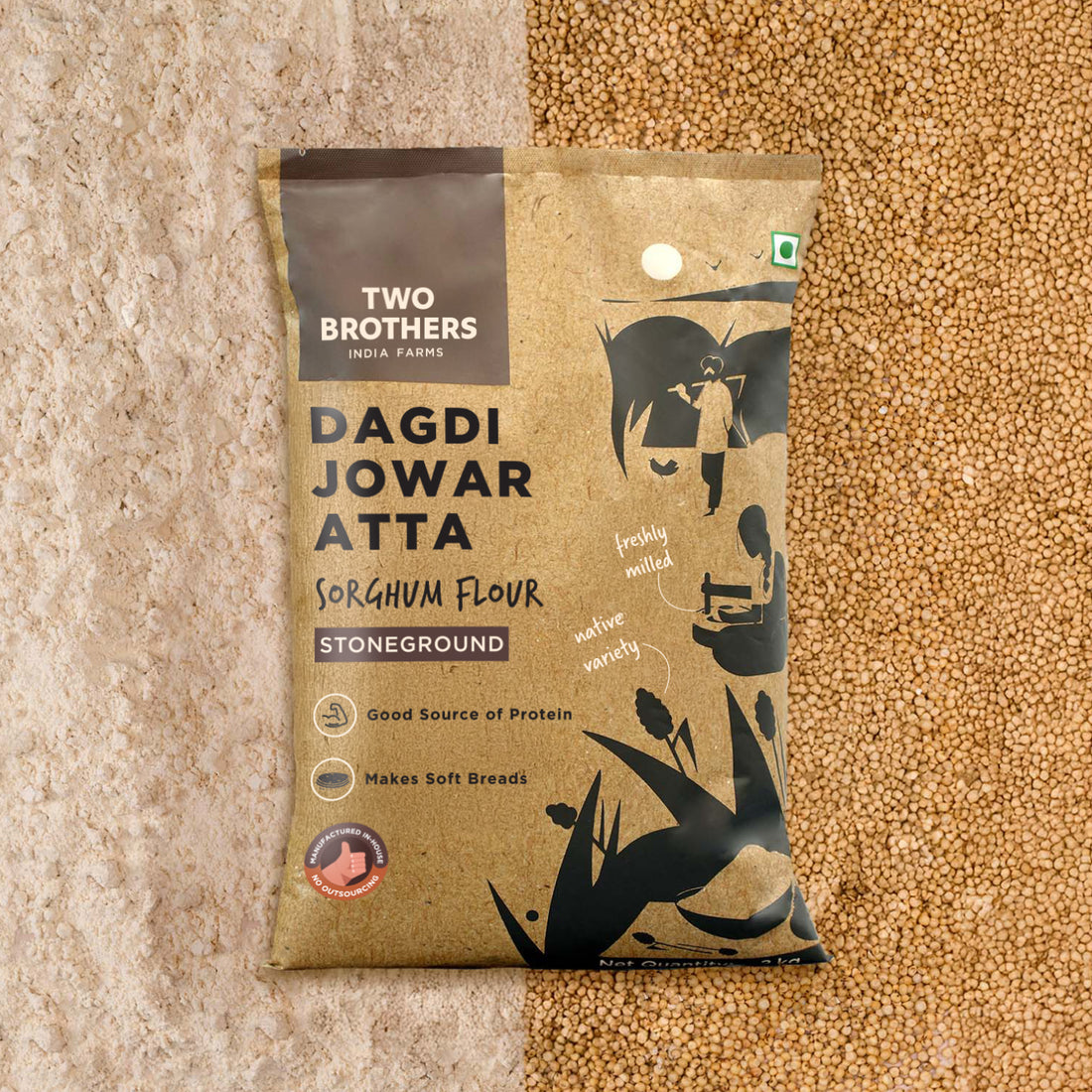 Buy Jowar Flour (Sorghum Atta) for Weight Loss | Two Brothers – USA Two ...