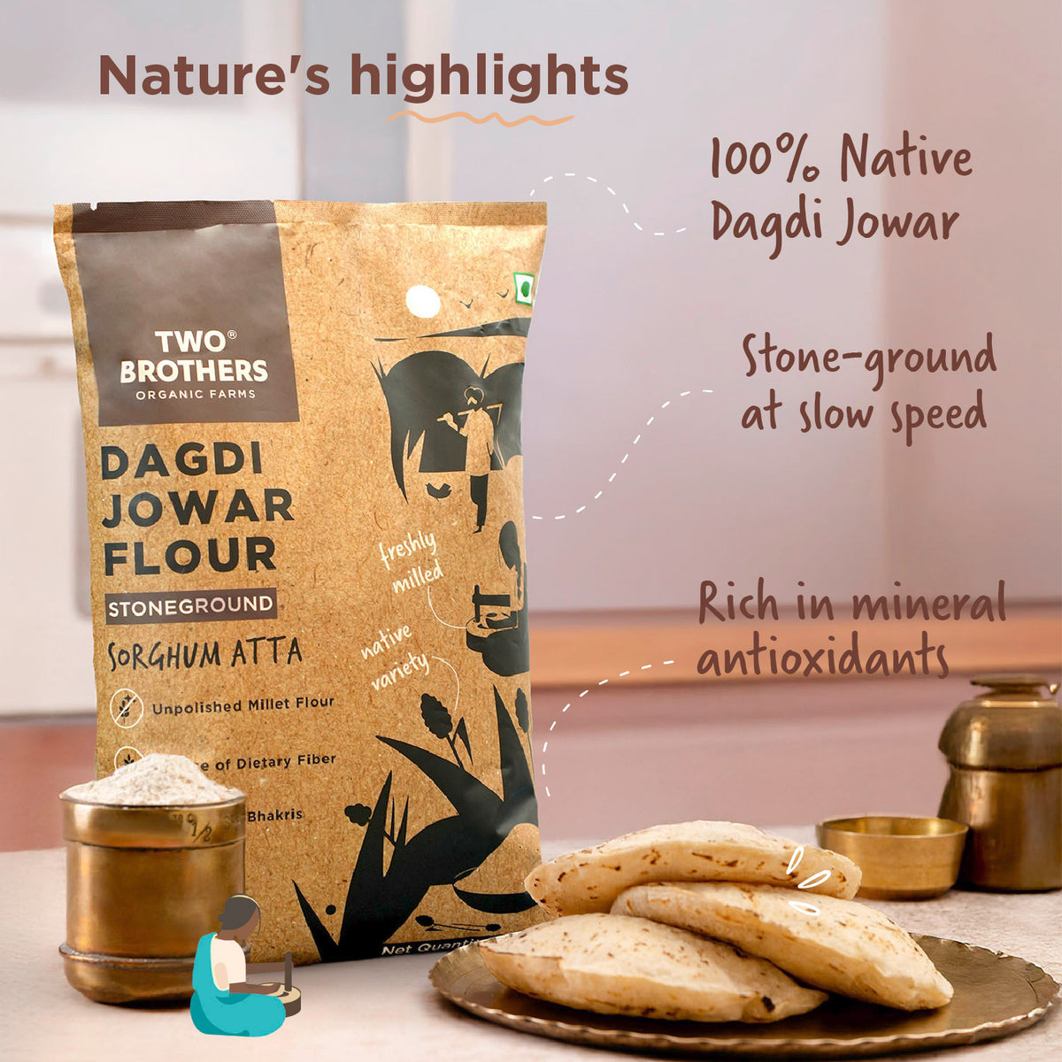 Buy Pure Jowar Atta From Official Two Brothers USA Store