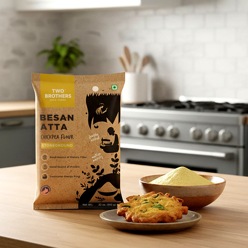 Buy Organic Stone-Ground Besan Flour - Pure Gram Flour – USA Two ...
