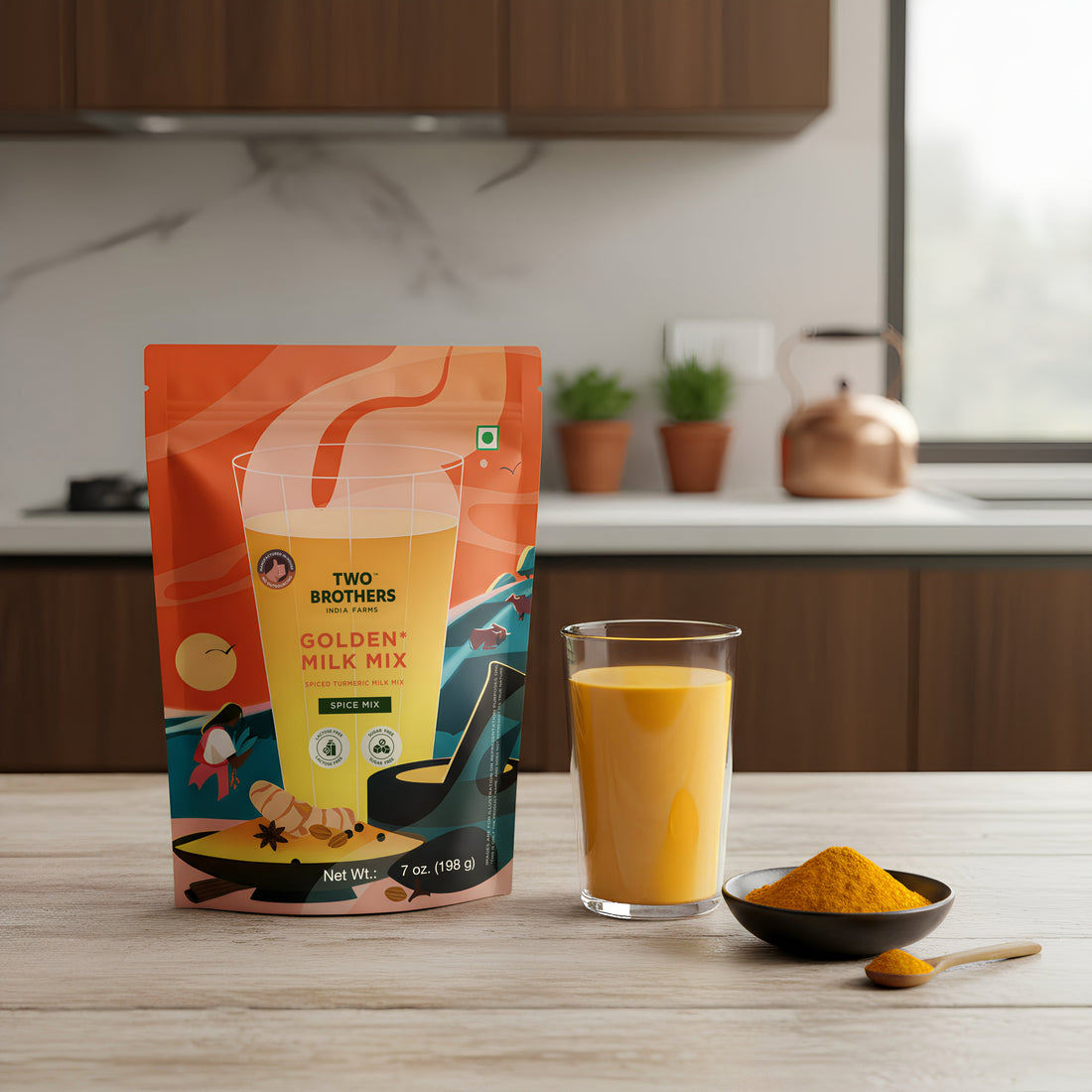 Buy Golden Milk Mix Online from Two Brothers USA – USA Two Brothers Farms