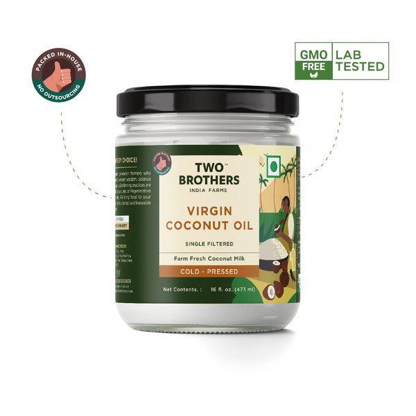 Buy Virgin Coconut Oil - Cold-Pressed Organic Oil – USA Two Brothers Farms