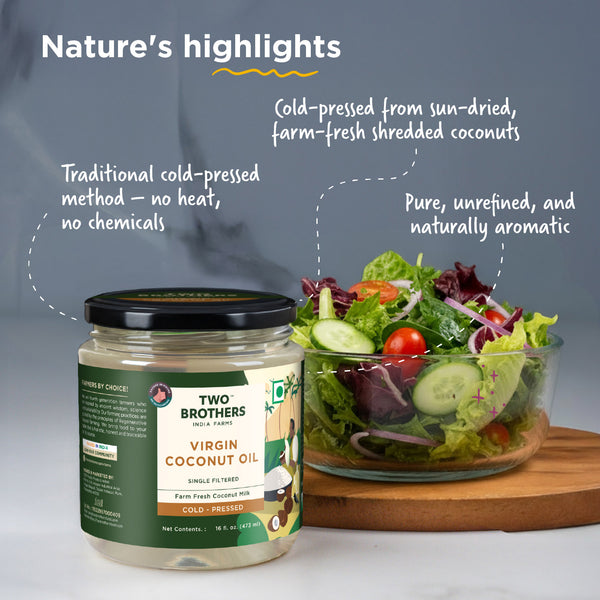 Buy Virgin Coconut Oil - Cold-Pressed Organic Oil – USA Two Brothers Farms